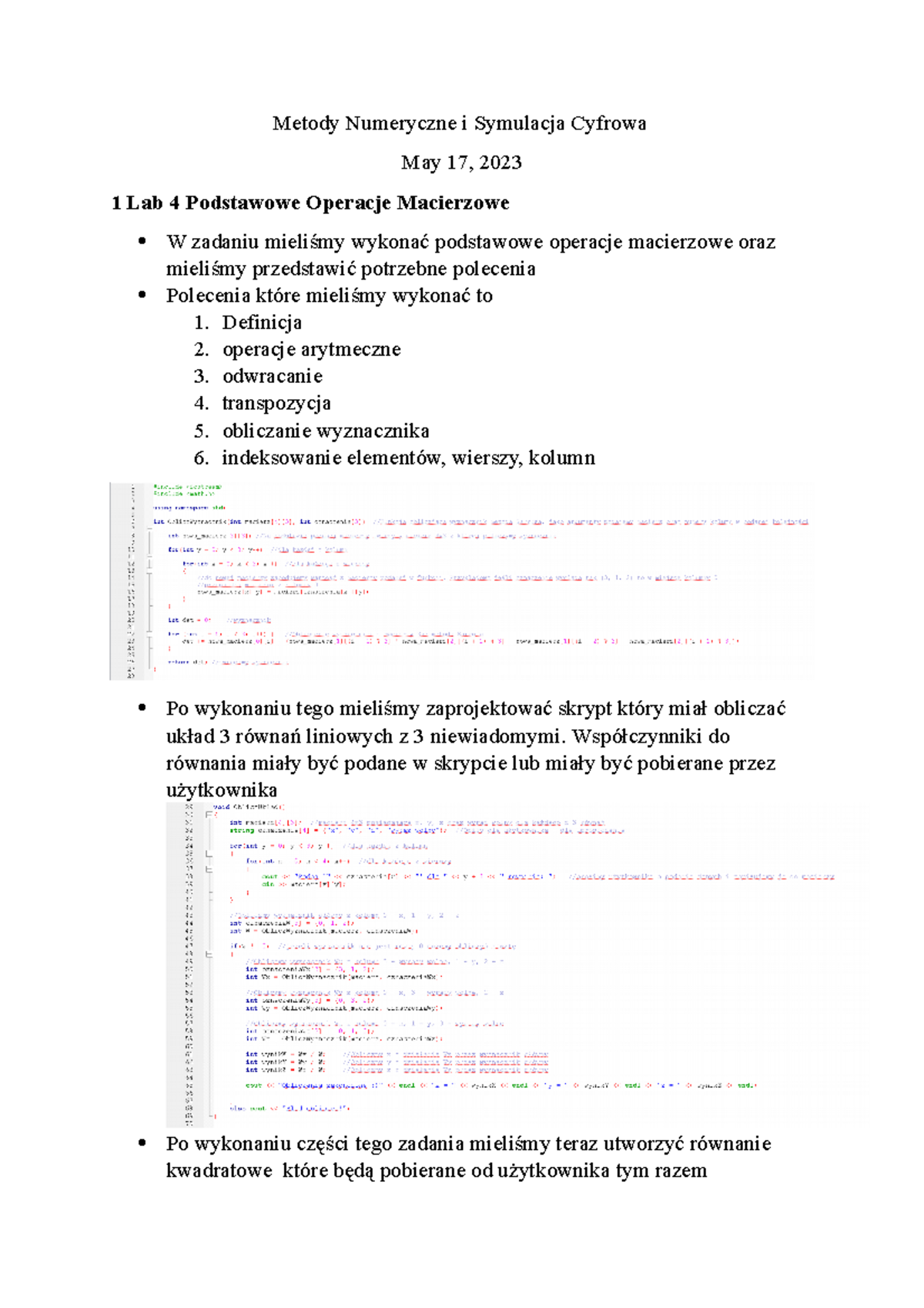 Lab 4 symulacja - Zadania przedstawione są przez profesora wykonane w ...