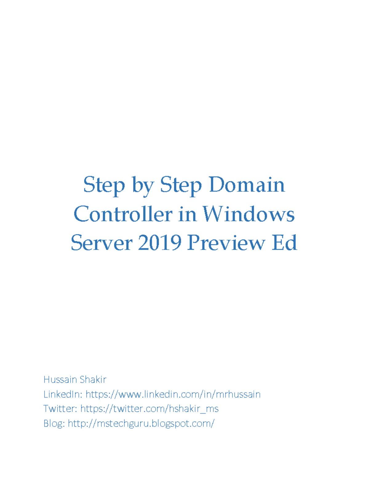 Windows Server 2019-Step by Step Installation of Domain Controller ...