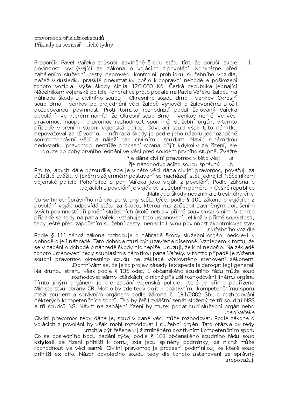 Chylikova pravomoc prislusnost 512191 - pravomoc a příslušnost soudů ...