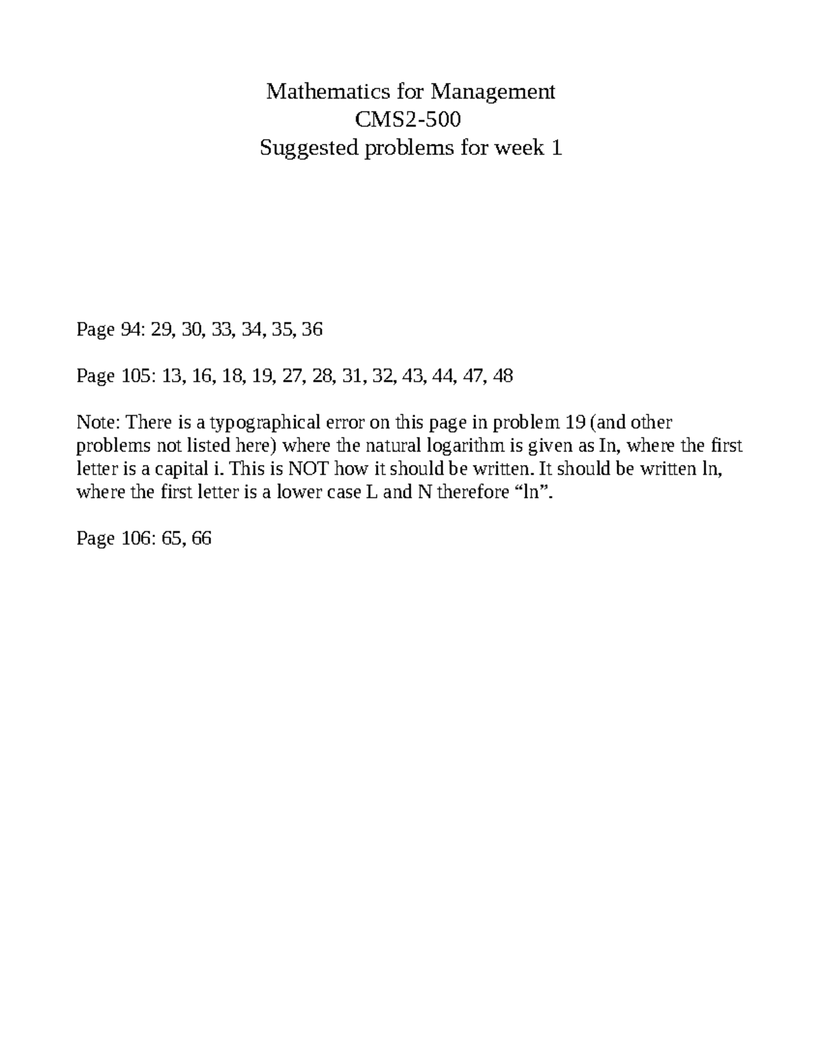 Assignment 1 - CMS2 500 - Summer 2023 McGill - Mathematics for ...