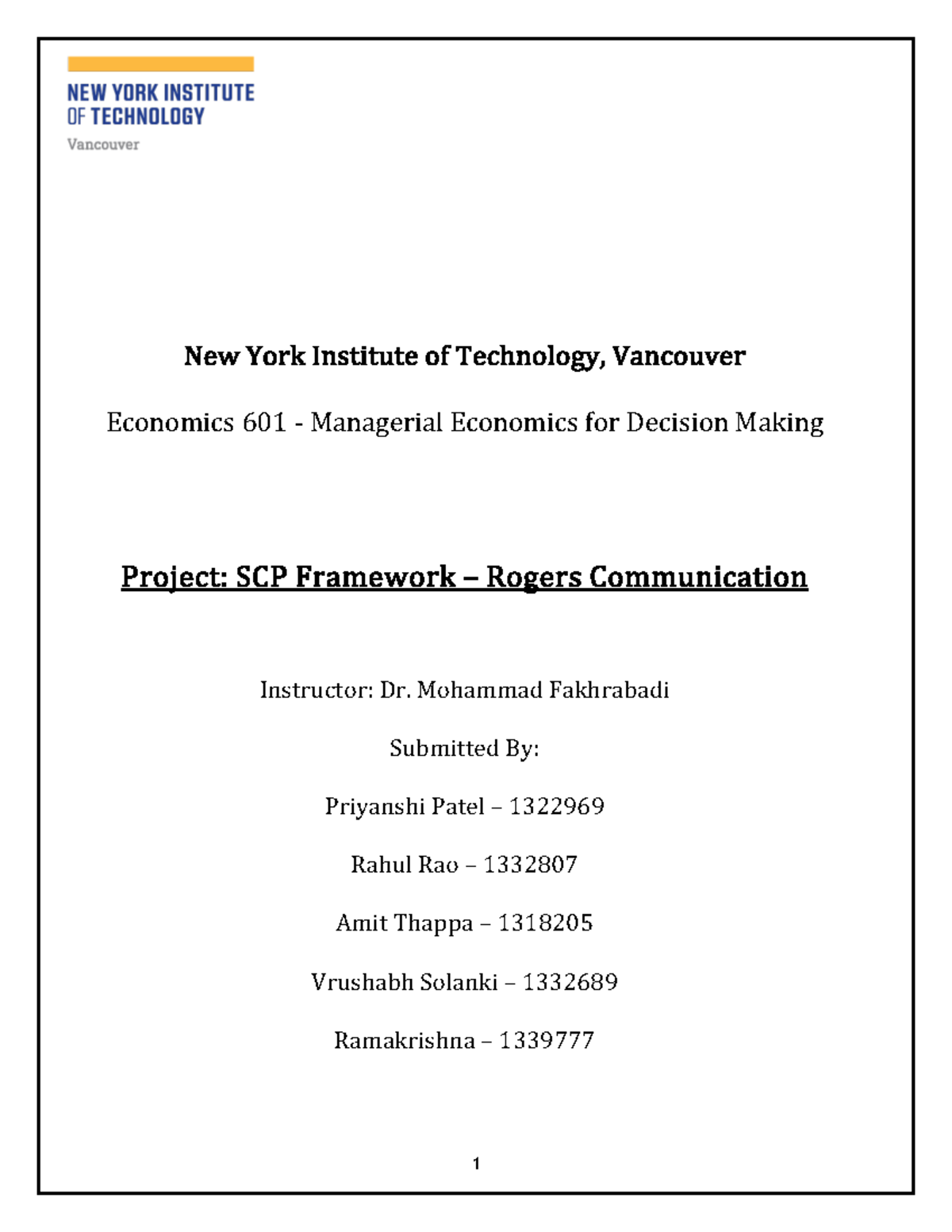 SCP Framework - Rogers Group - E 2nd Draft - New York Institute of ...