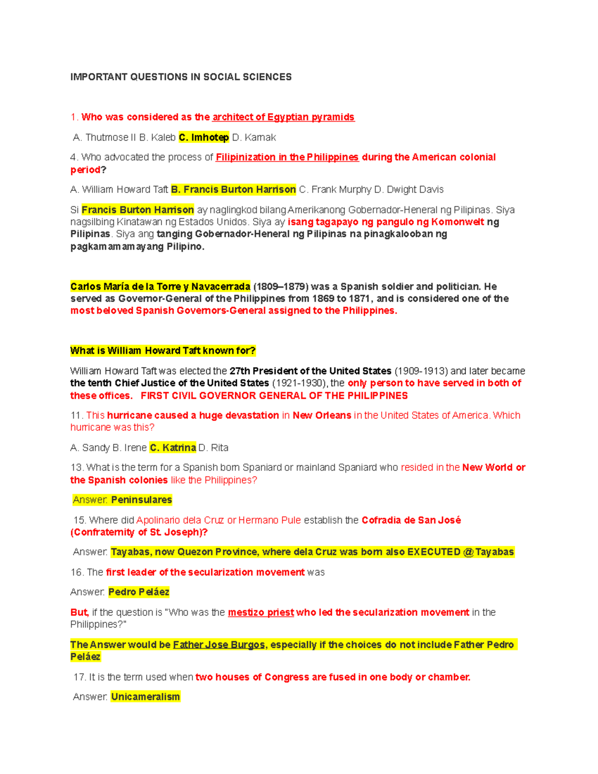 Important Questions IN Social Sciences - IMPORTANT QUESTIONS IN SOCIAL ...