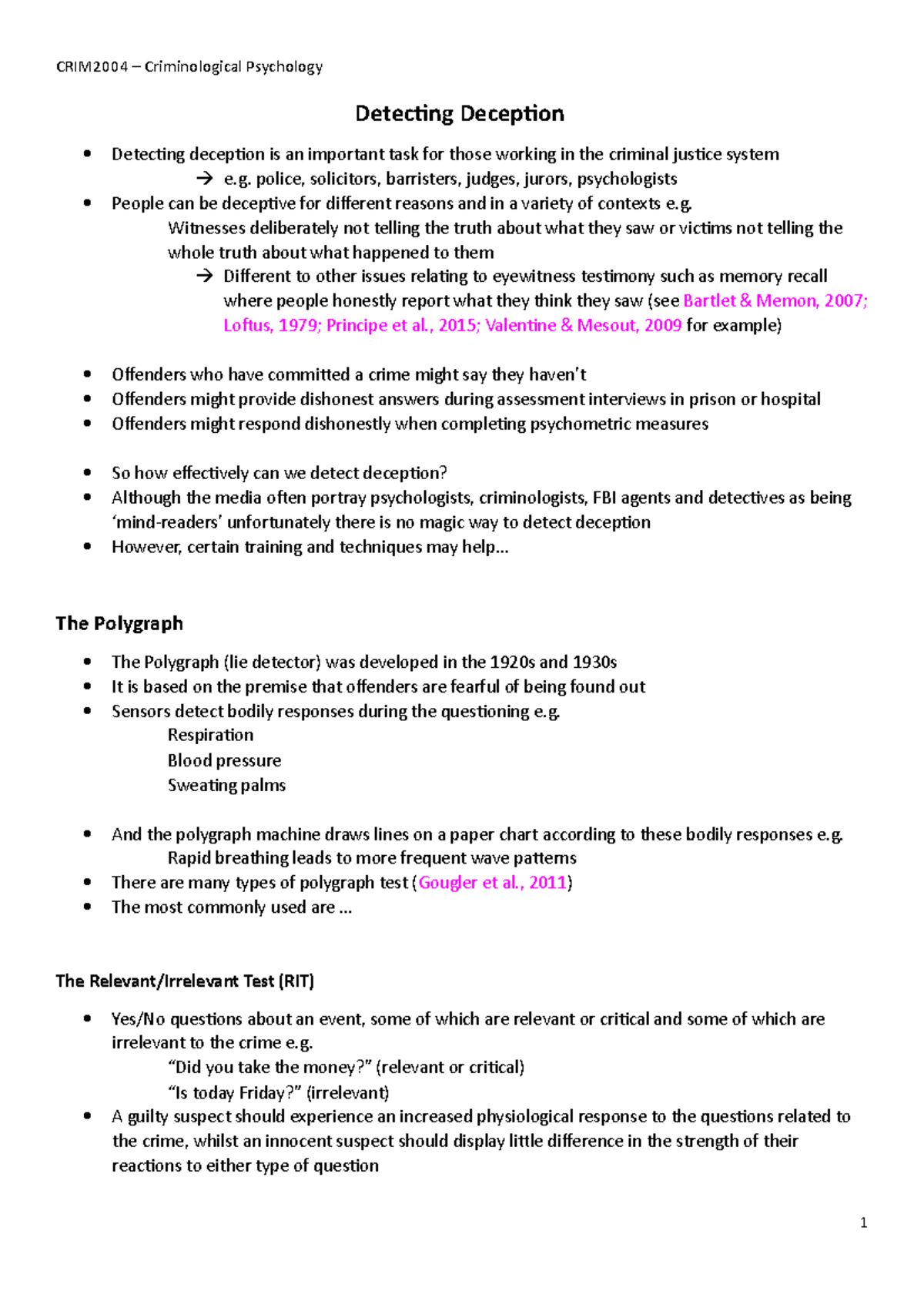 11 - Detecting Deception - Detecting Deception Detecting deception is ...