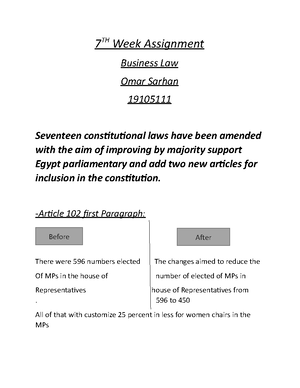 7TH Week Assignment business law - 7 TH Week Assignment Business Law ...