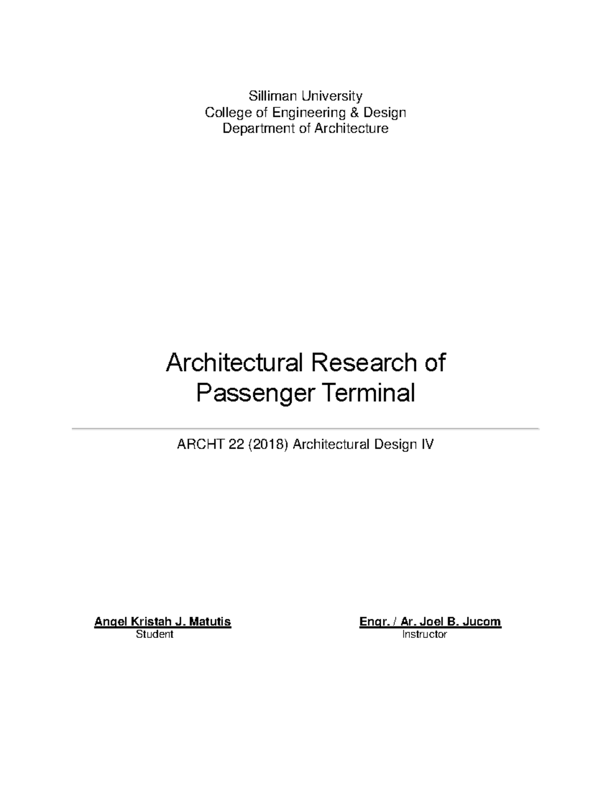 Archt 22 - Silliman University College of Engineering & Design ...