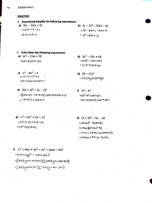 MCR3U1 Review Assignment#1 Units 1 2 - MCR 3U1 Name ...