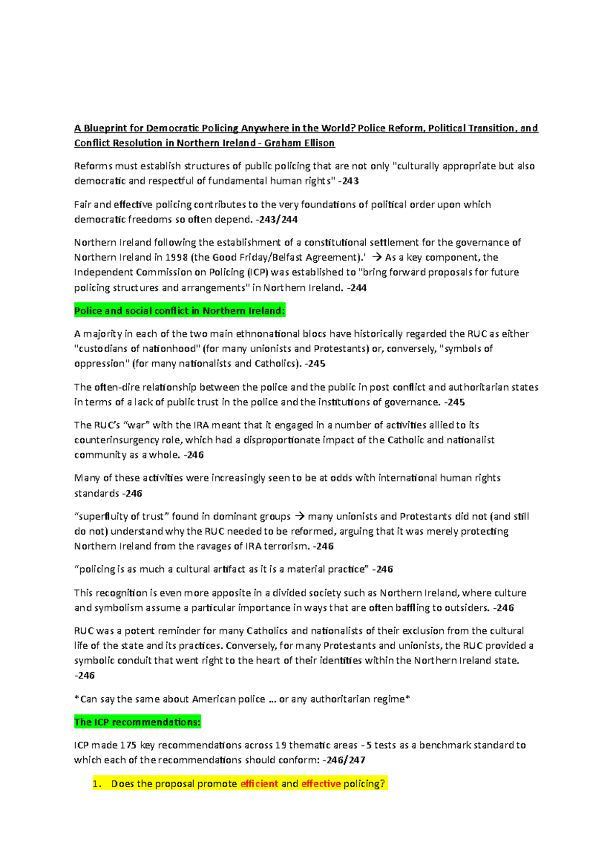 A Blueprint for Democratic Policing Anywhere in the World? Police ...