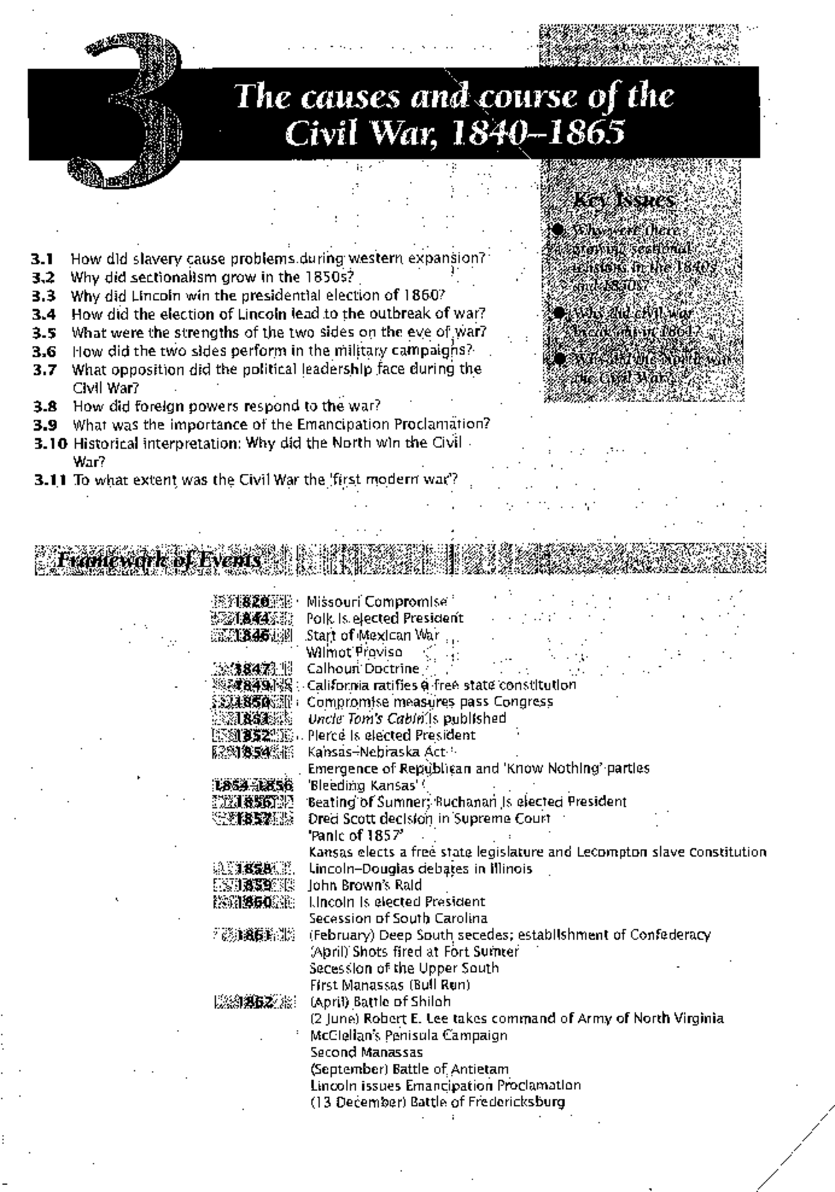 1-Origins and Civil War - The causes and course of the Civil War, Key ...