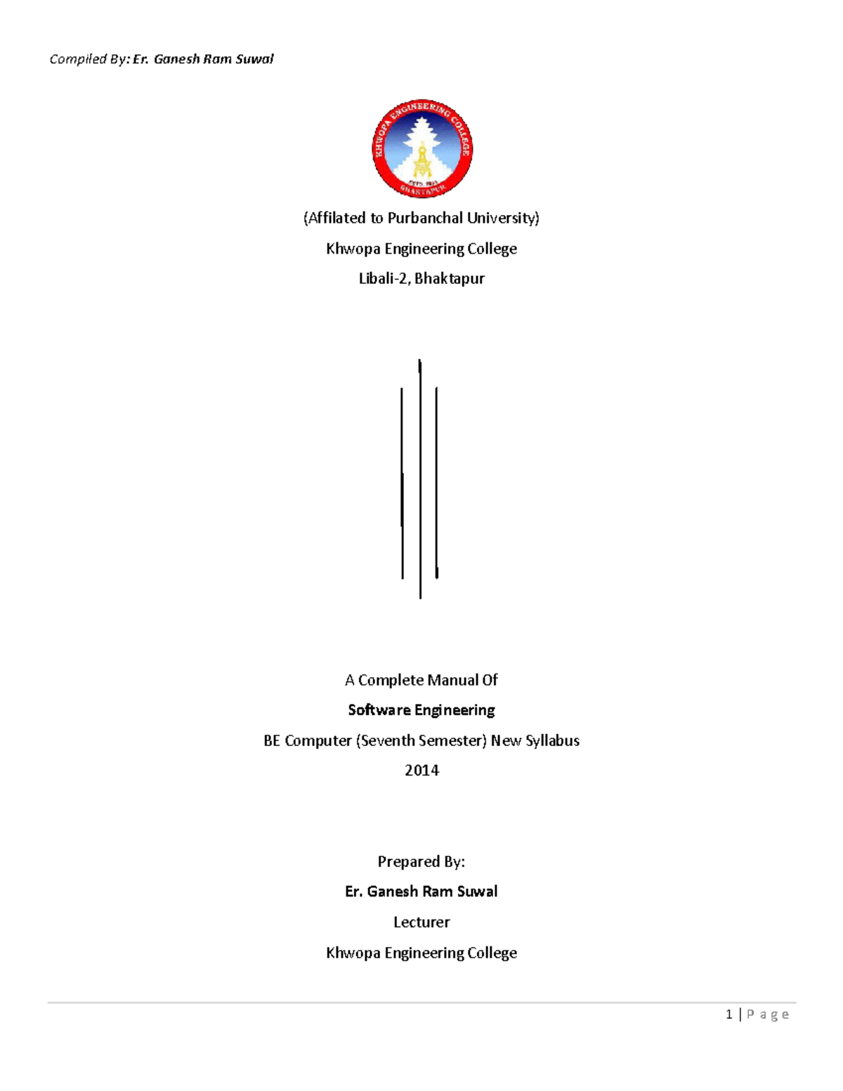 Software engineering - (Affilated to Purbanchal University) Khwopa ...