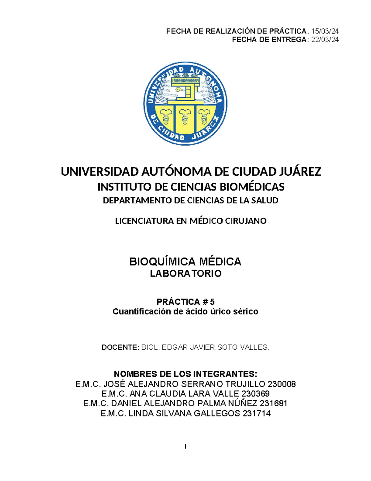 reporte y bitacora de Practica 4 - I UNIVERSIDAD AUTÓNOMA DE CIUDAD ...