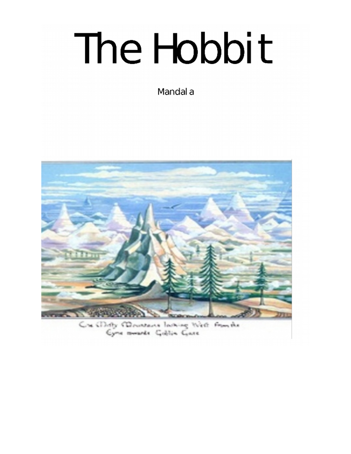 The Hobbit - Mandala Directions - DANC 270 - USC - Studocu