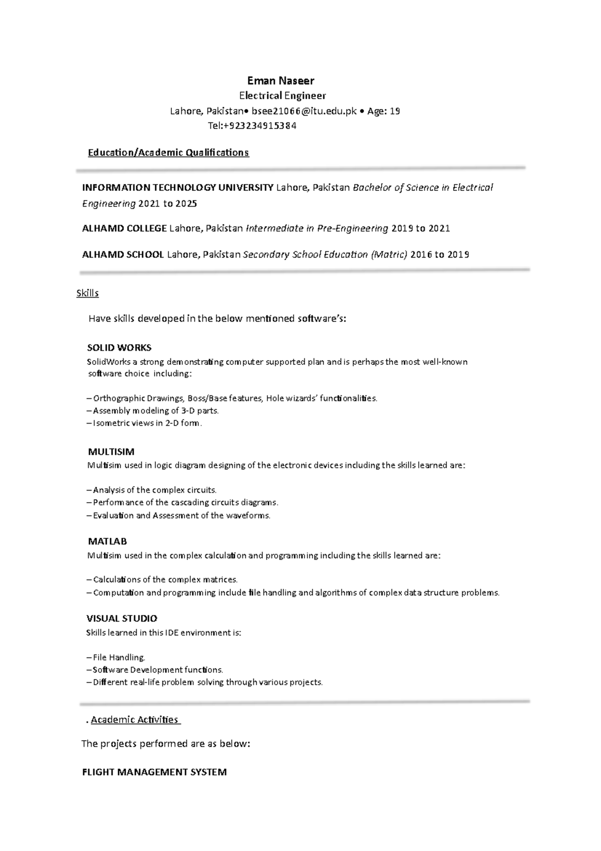 Alishaaaaaaaaa - i need lecture notes - Eman Naseer Electrical Engineer ...
