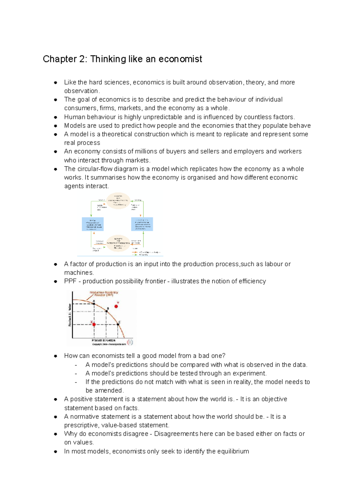 Econ Principles - Chapter 2 - Chapter 2: Thinking like an economist ...