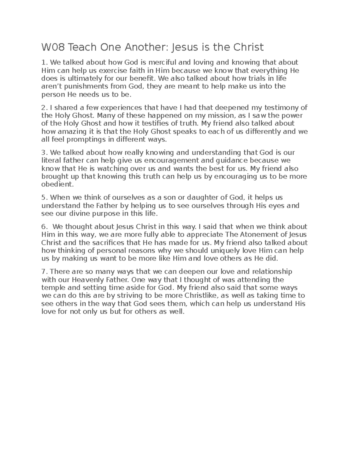 W08 Teach One Another - book of mormon - W08 Teach One Another: Jesus ...