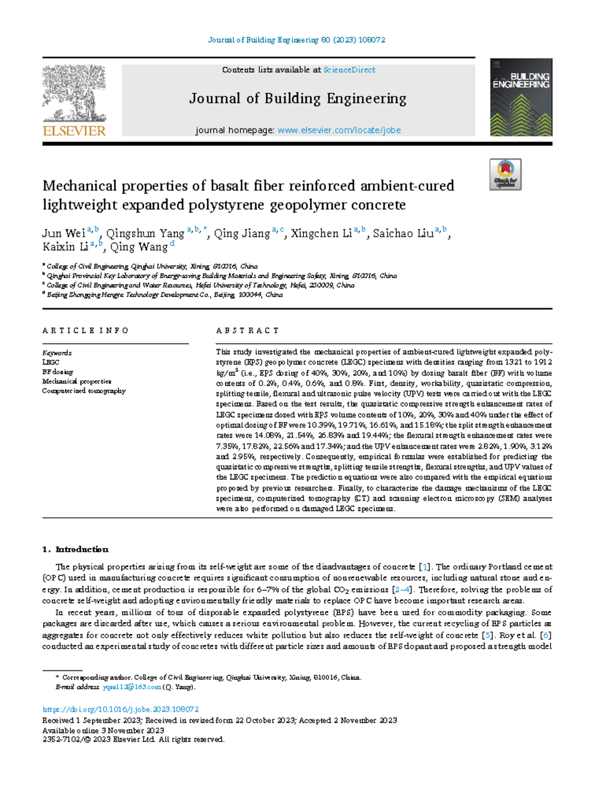 1-s2 - dfgg - Journal of Building Engineering 80 (2023) 108072 ...