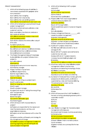 Project Management Midterms - It is the practice of leading the work of ...