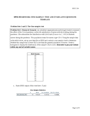 Paired Samples Homework - SPSS HOMEWORK: PAIRED-SAMPLES T TEST ...