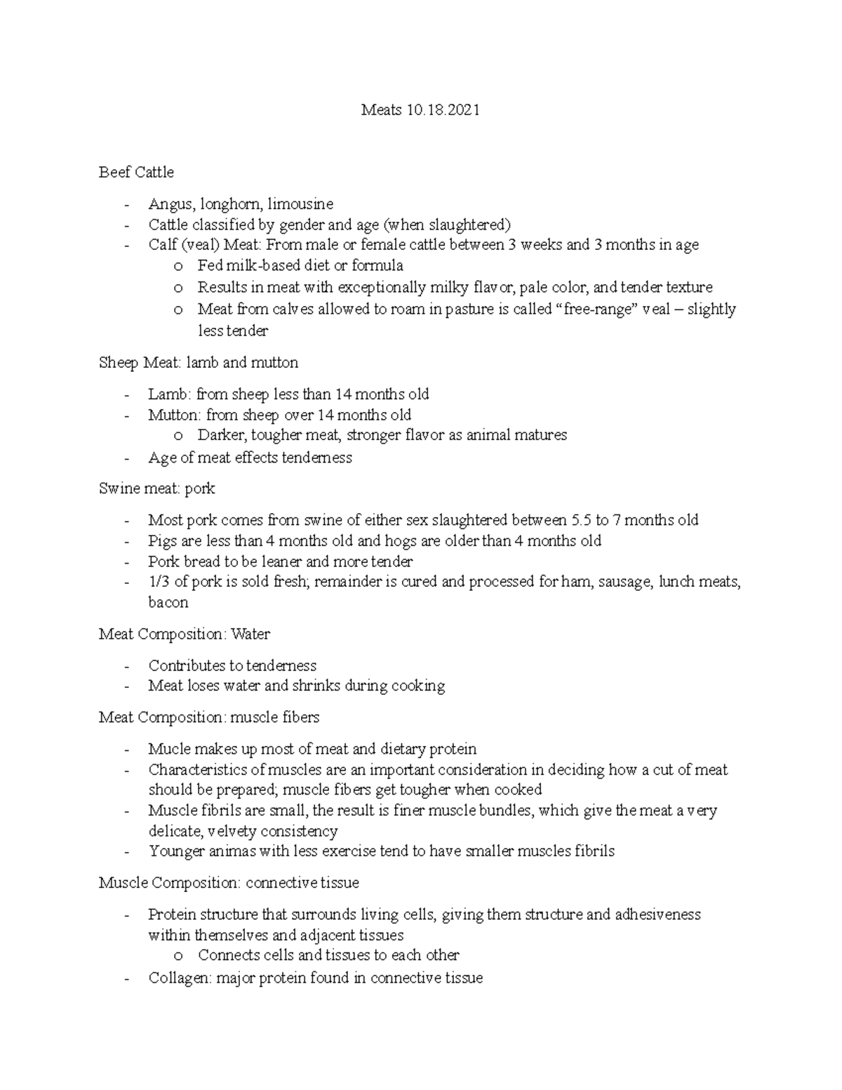 Meats 10 - meat notes - Meats 10. Beef Cattle Angus, longhorn ...