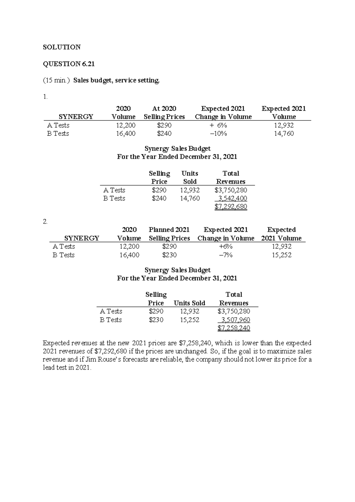 Chapter 6 Textbook Solution 17TH ED - SOLUTION QUESTION 6. (15 min ...