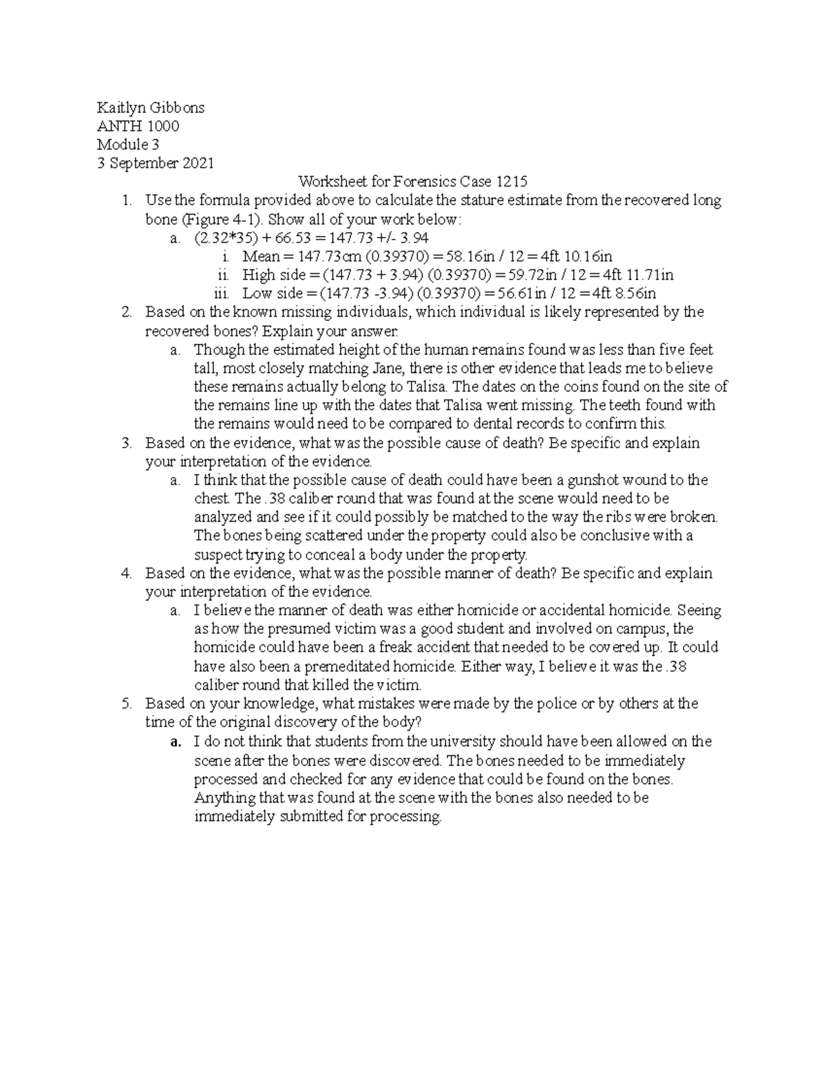 Forensics Case 1215 - Kaitlyn Gibbons ANTH 1000 Module 3 3 September ...