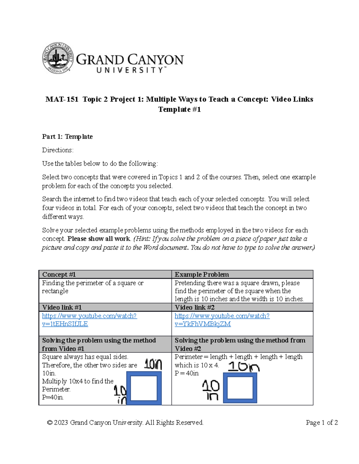 Mat 151 week 2 project 1 - ddd - MAT-151 Topic 2 Project 1: Multiple ...