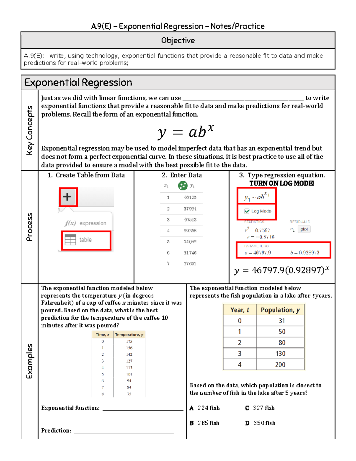 Jacob Maldonado - Notes - A - A(E) – Exponential Regression – Notes ...