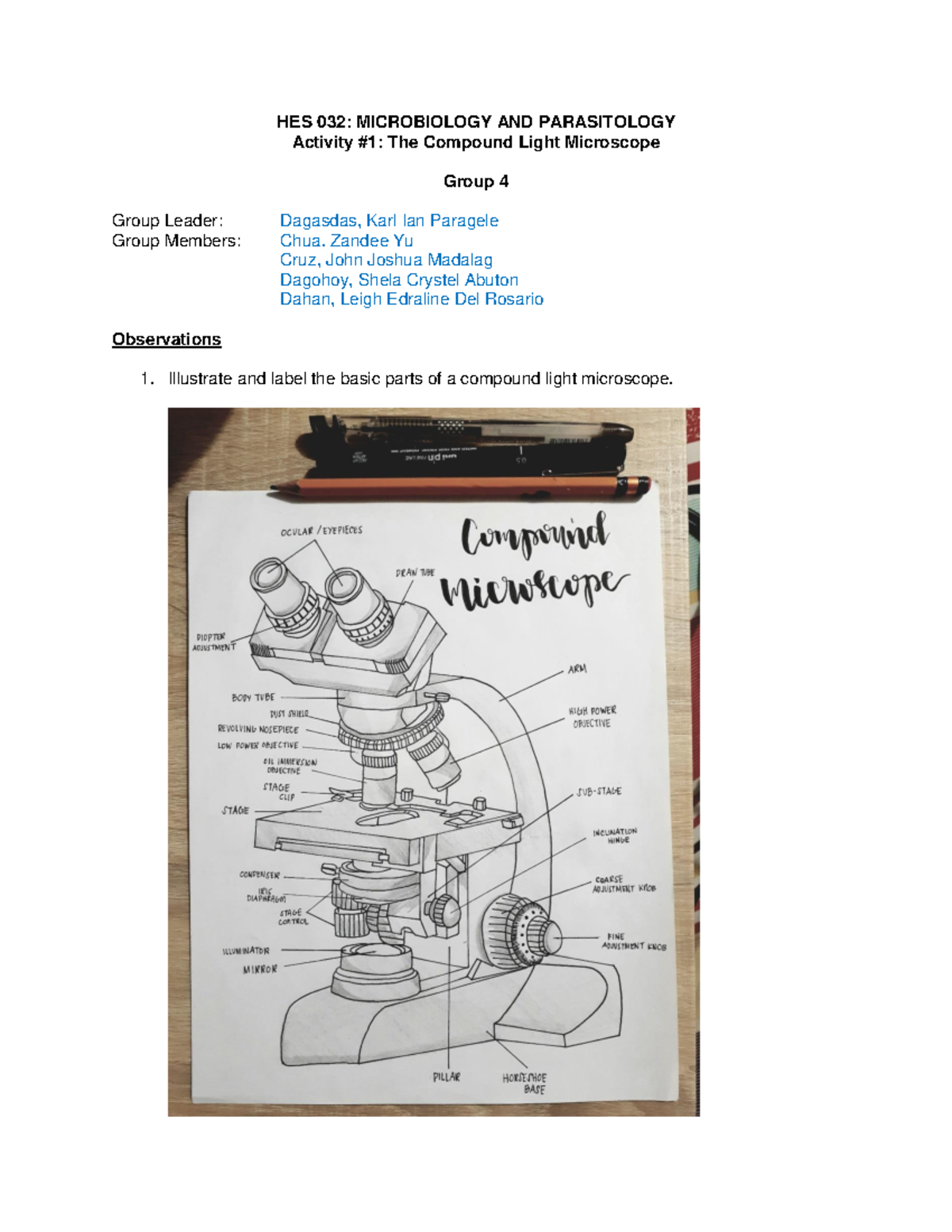Week 1 Lab Sheets - MICROBIOLOGY AND PARASITOLOGY - HES 032 ...