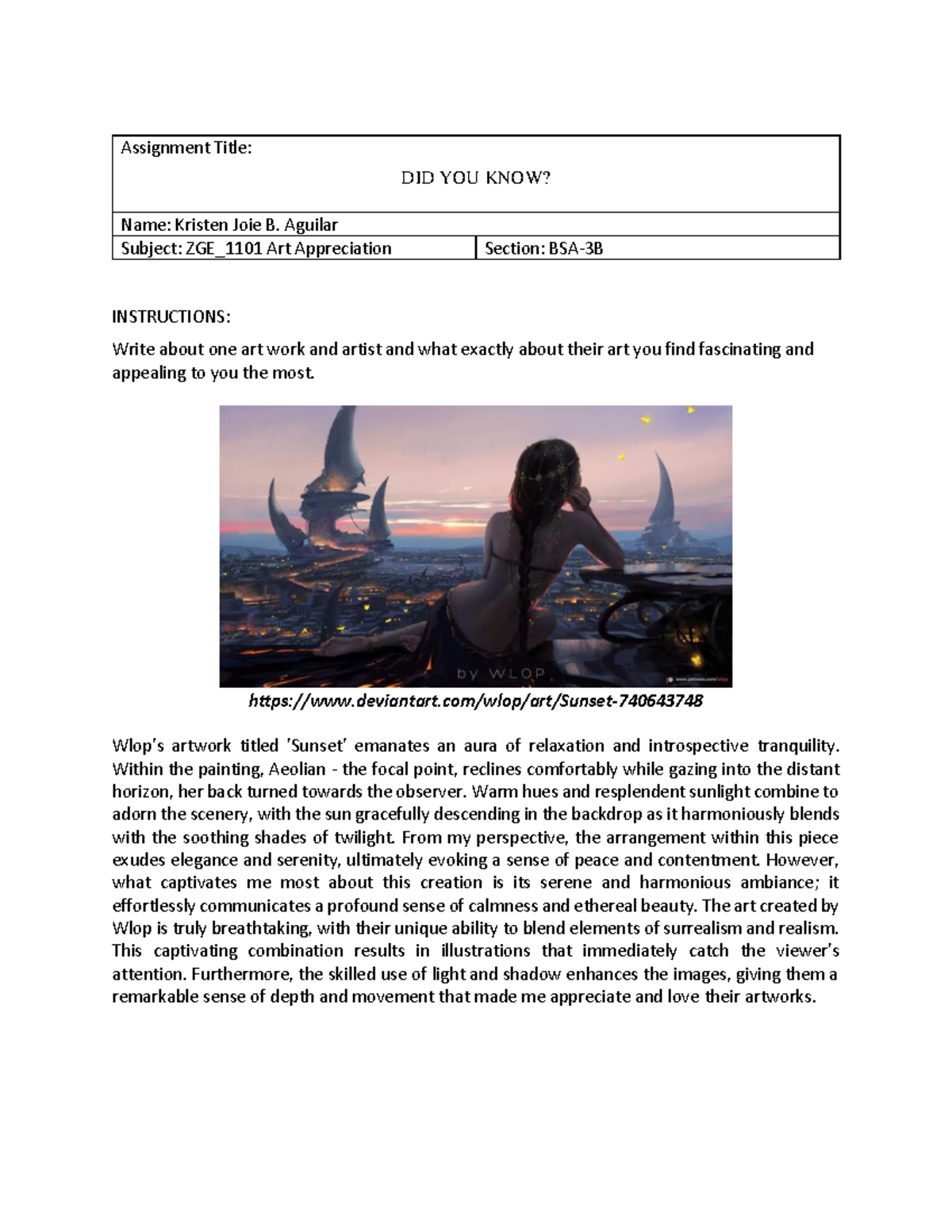 Module 2 Synchronous Activity 1 - Assignment Title: DID YOU KNOW? Name ...