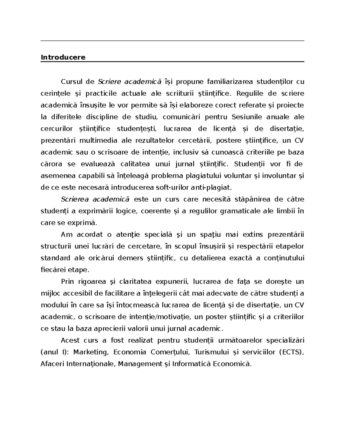 Scriere Academica - format ID - Introducere Cursul de Scriere academică ...