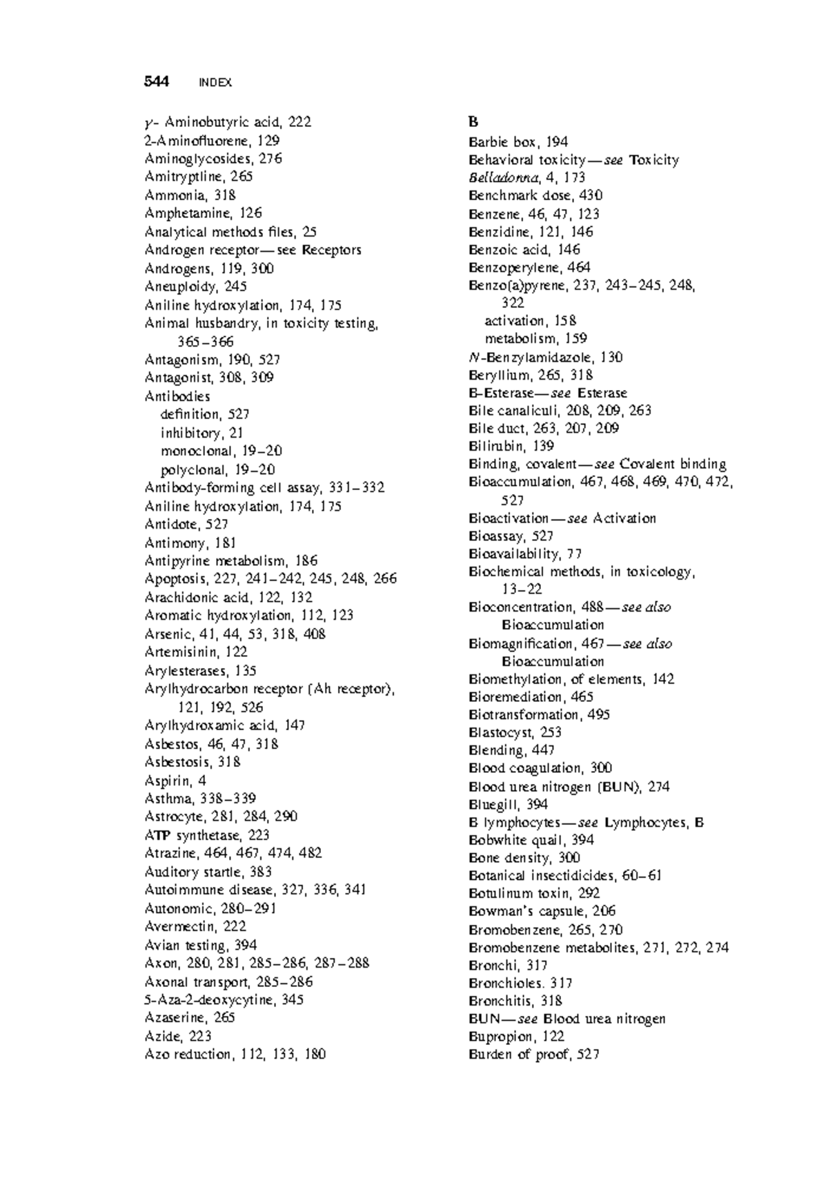 Textbook of Modern Toxicology 569-569 - 544 INDEX Binding, covalent—see ...