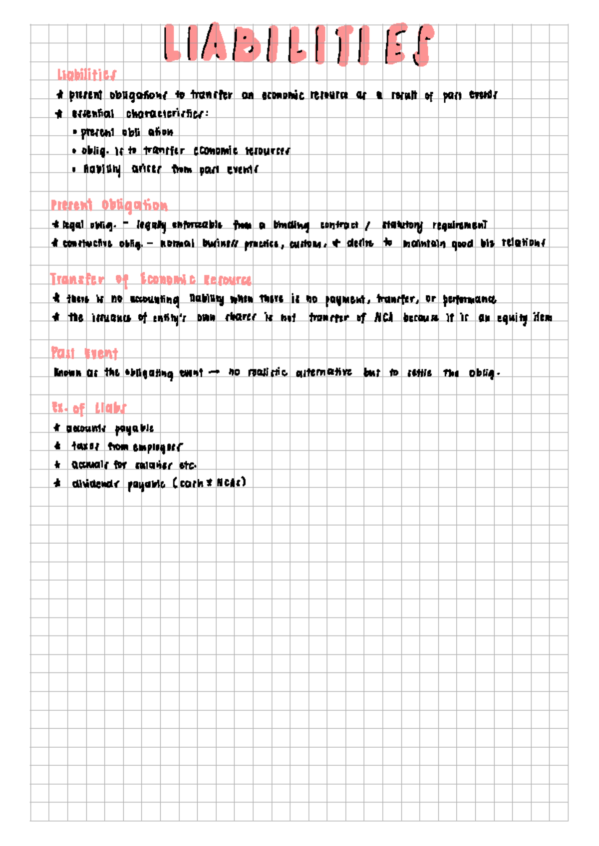 Liabilities - Laibilities - LIABILITIES Liabilities present obligations ...