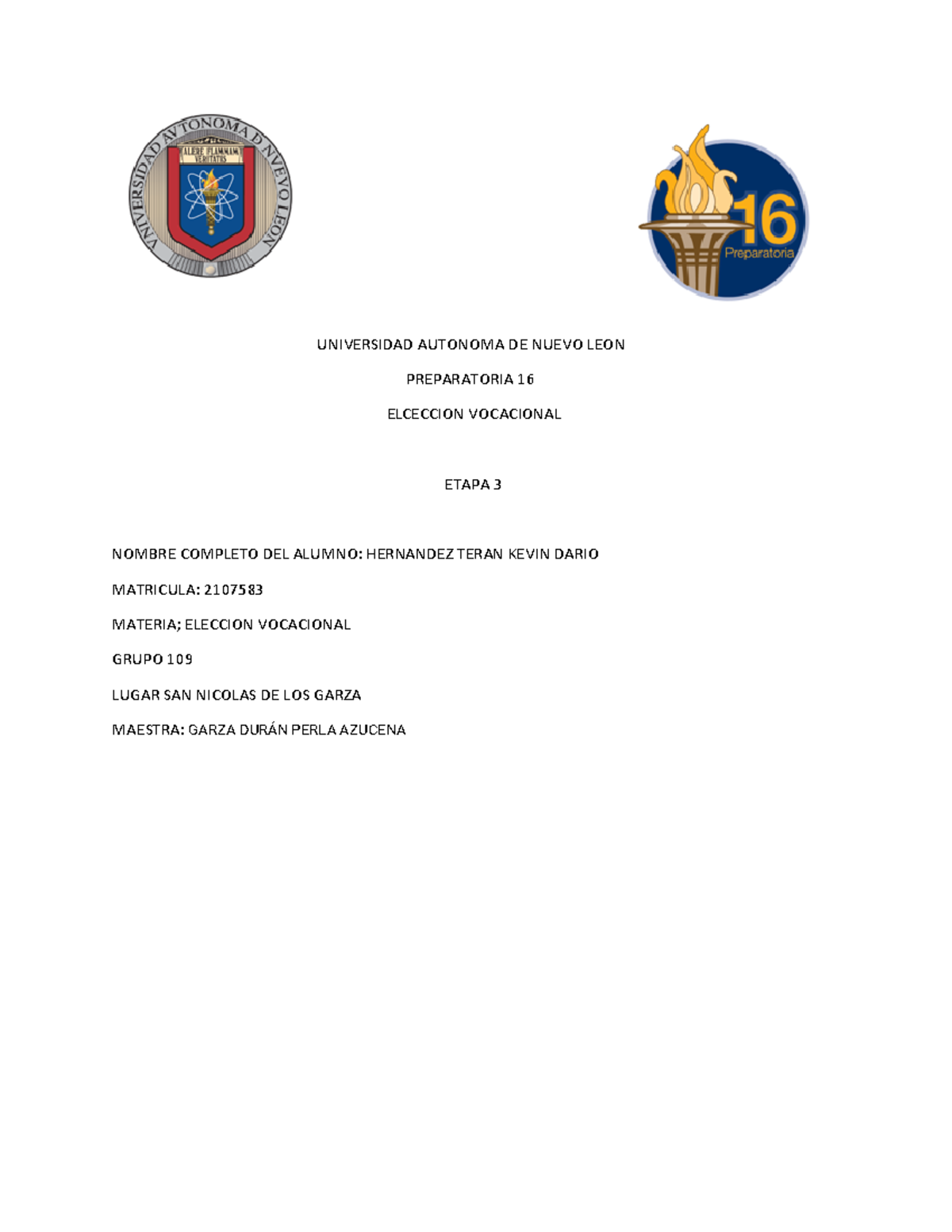 KDHT AR EV Eleccion Vocacional Etapa 3 - UNIVERSIDAD AUTONOMA DE NUEVO ...