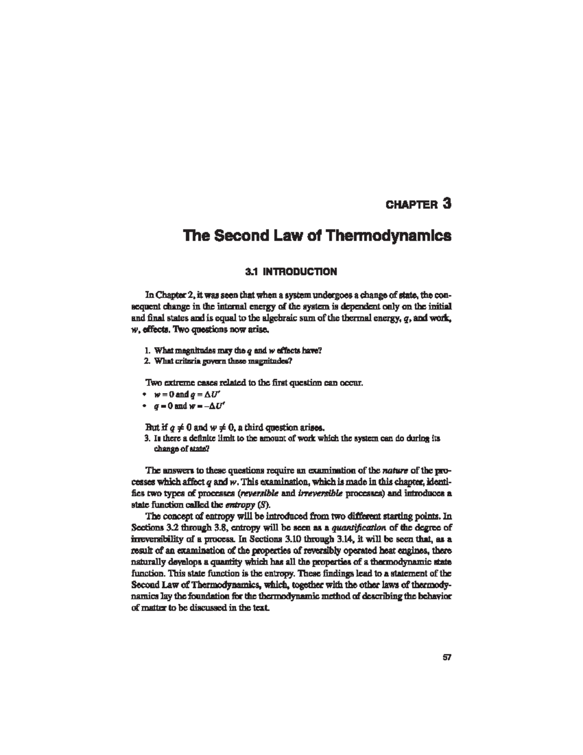 Ch 3 The Second Law of Thermodynamics Reading Assignment - Studocu