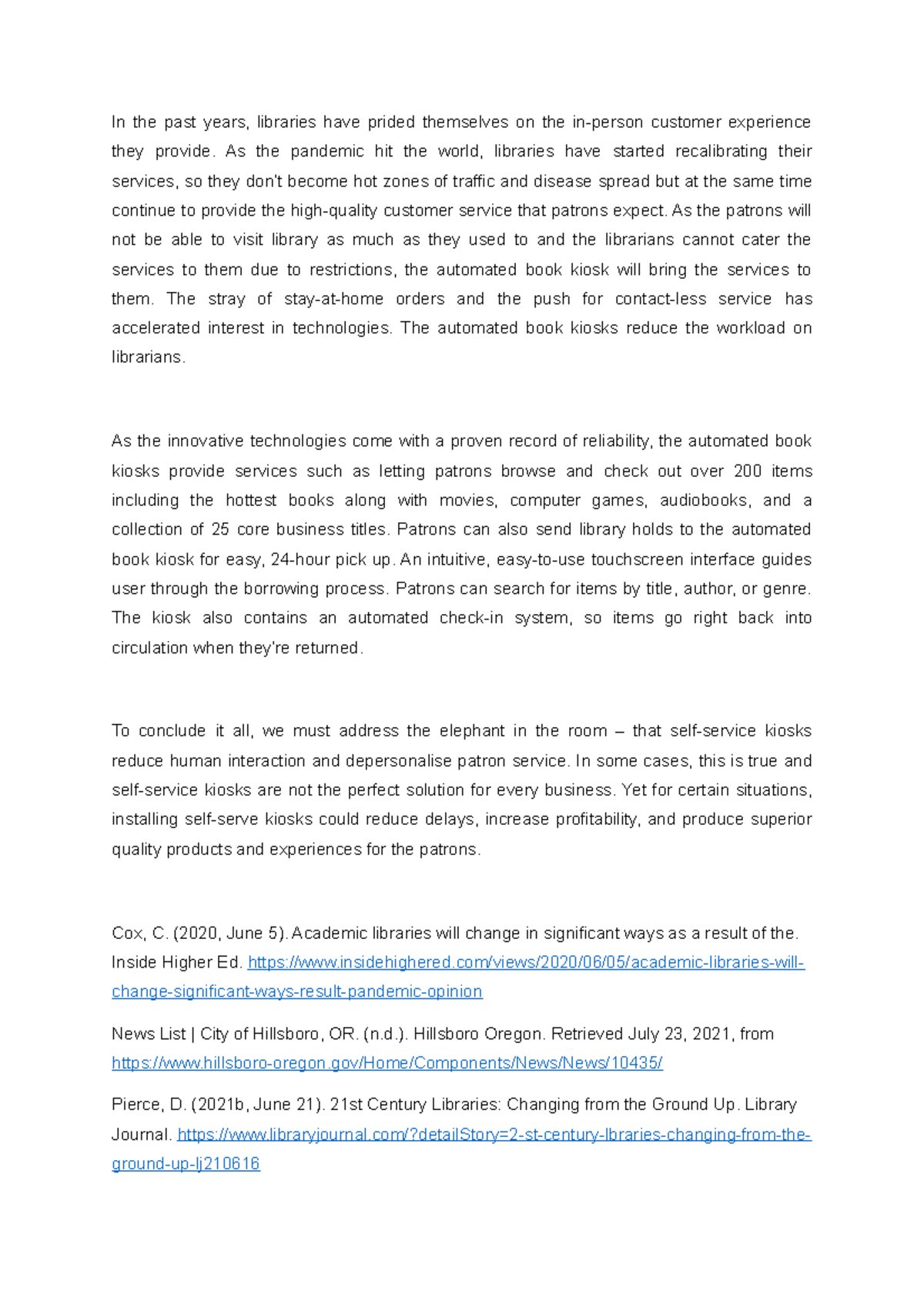 IMC 451 - Final Project - BACHELOR OF INFORMATION SCIENCE LIBRARY ...