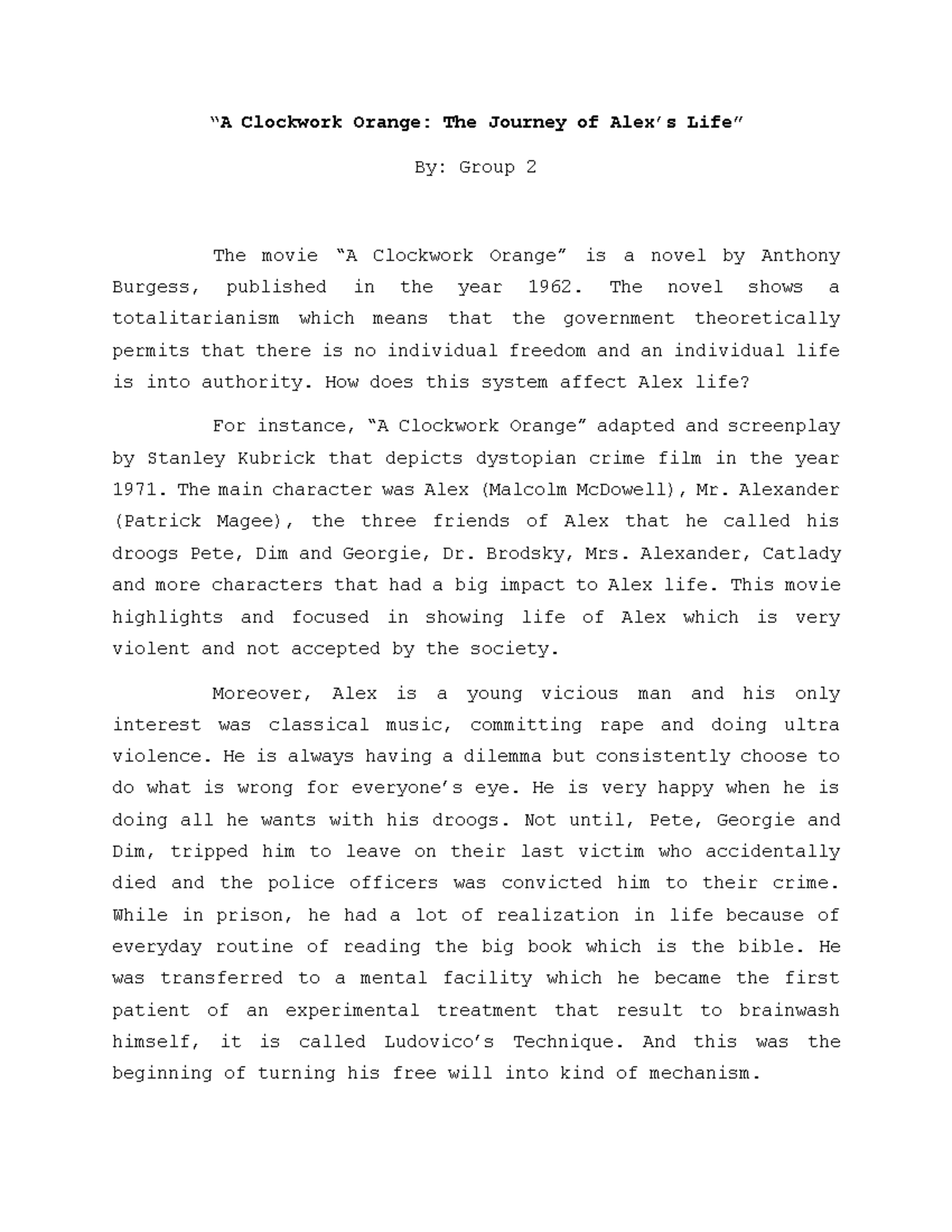 BSMA-3B G2 - gghhhh - “A Clockwork Orange: The Journey of Alex’s Life ...