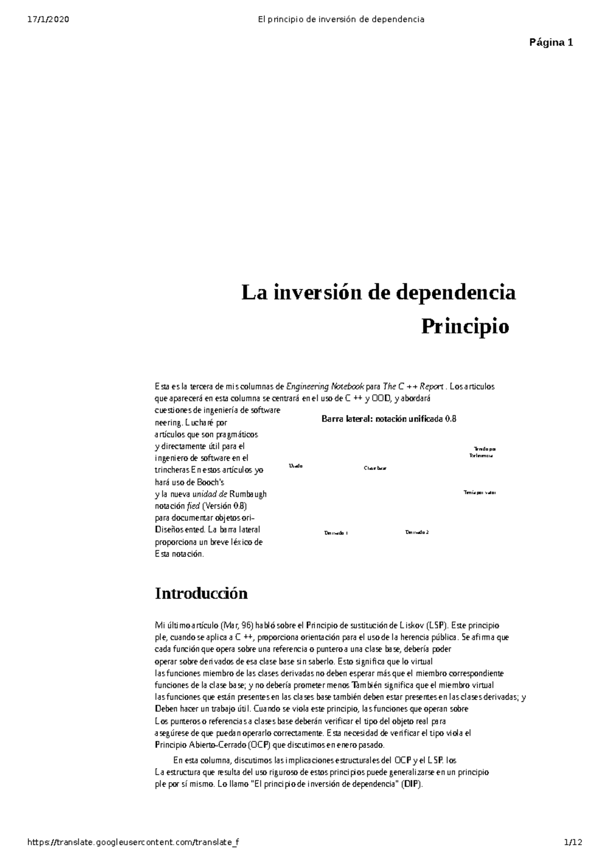 El principio de inversión de dependencia - Página 1 La inversión de ...