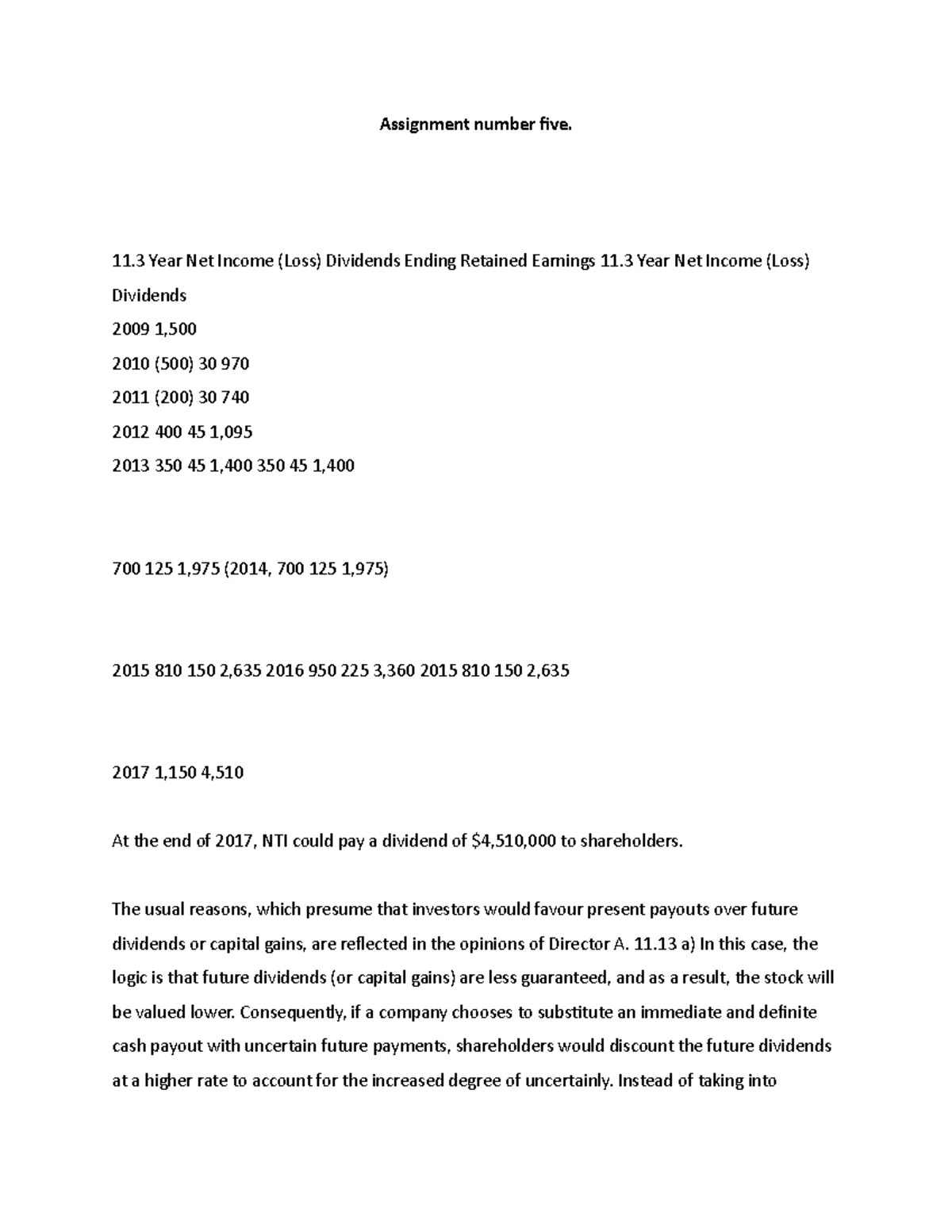 Assignment 5 - tour 316 - Cap U - Studocu