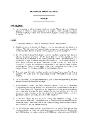 Article model answers AQ - ABDULQADIR NAEEM TORT LAW ARTICLE – MODEL ...