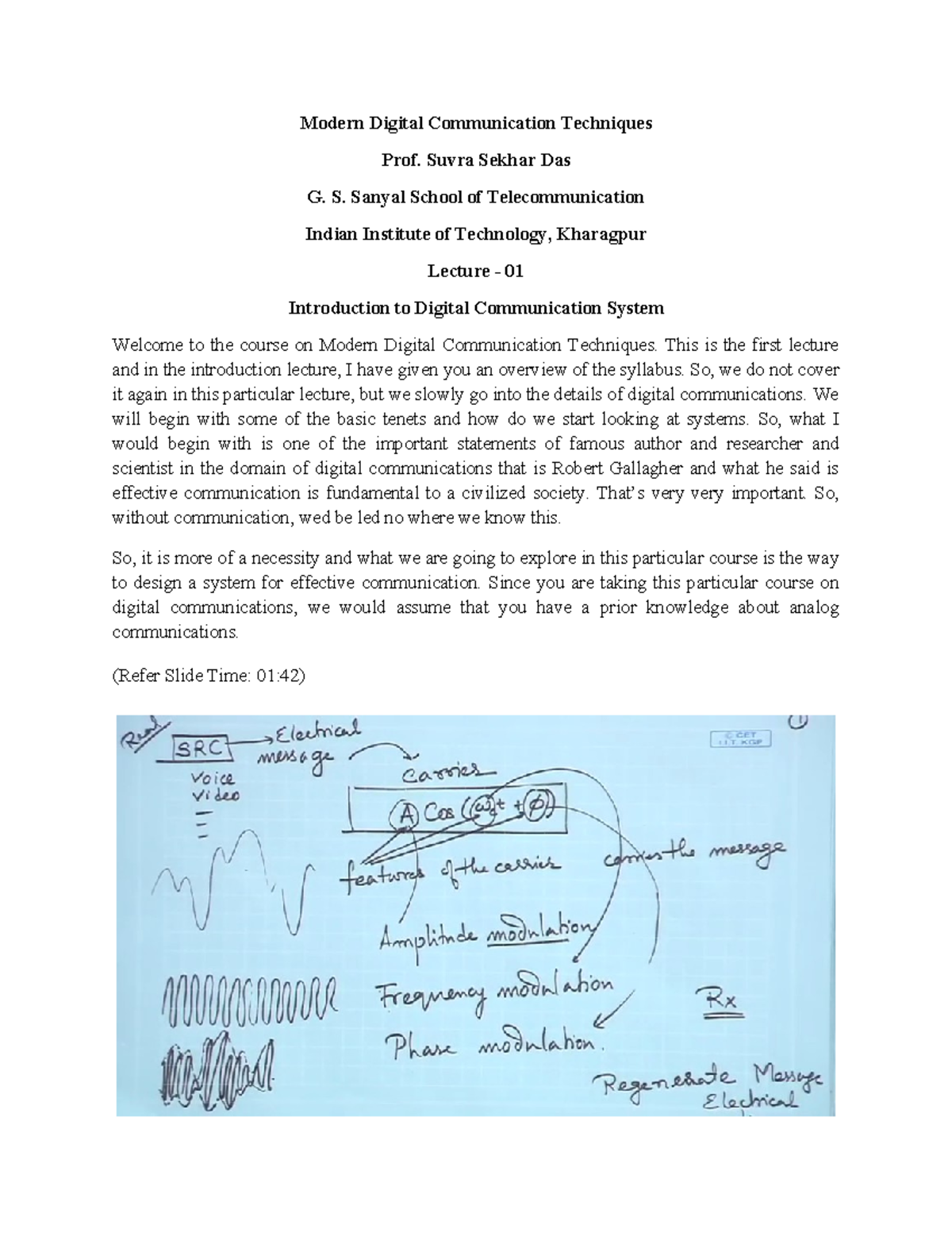 Lec1 - notes of digital communication - Modern Digital Communication ...