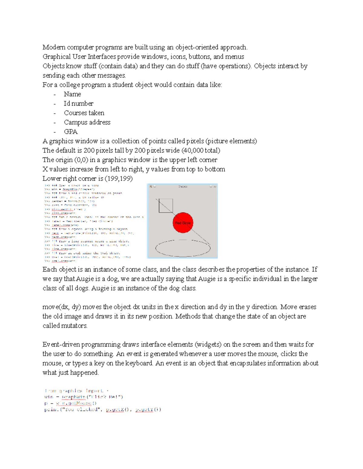Chapter 4 of CS 170 - Modern computer programs are built using an ...