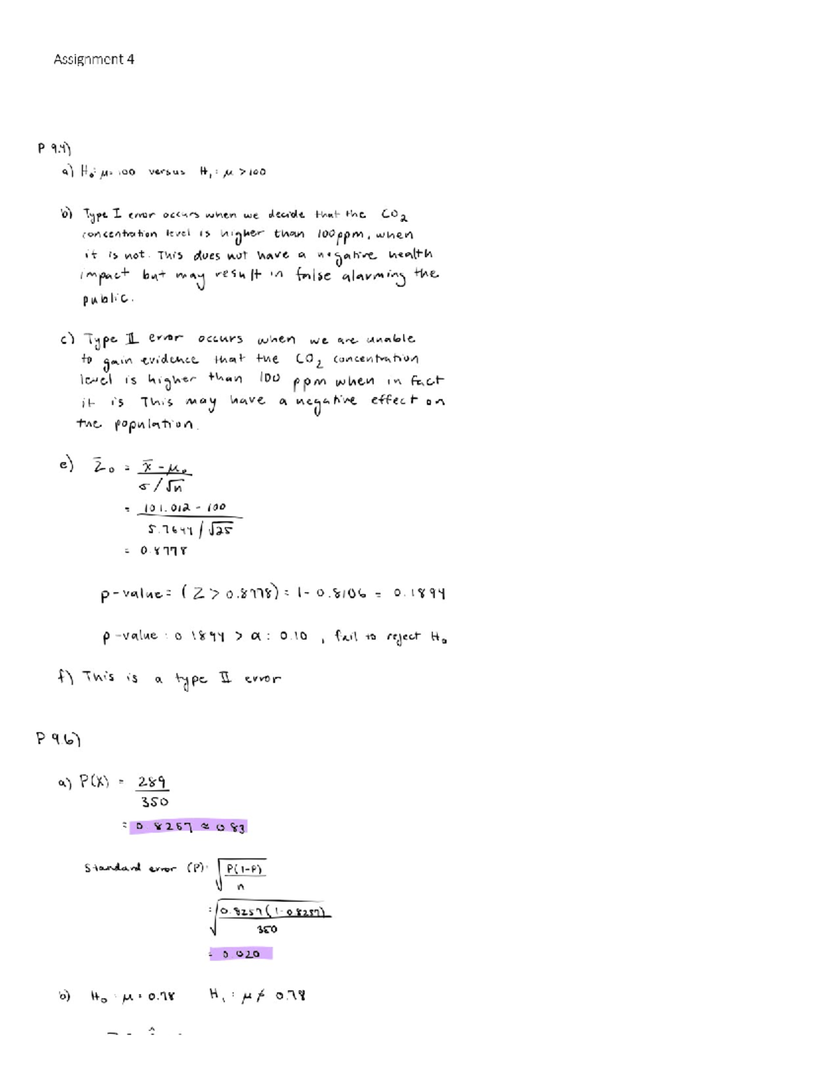 MAT 2379 Assignment 4 - MAT2379 - Studocu