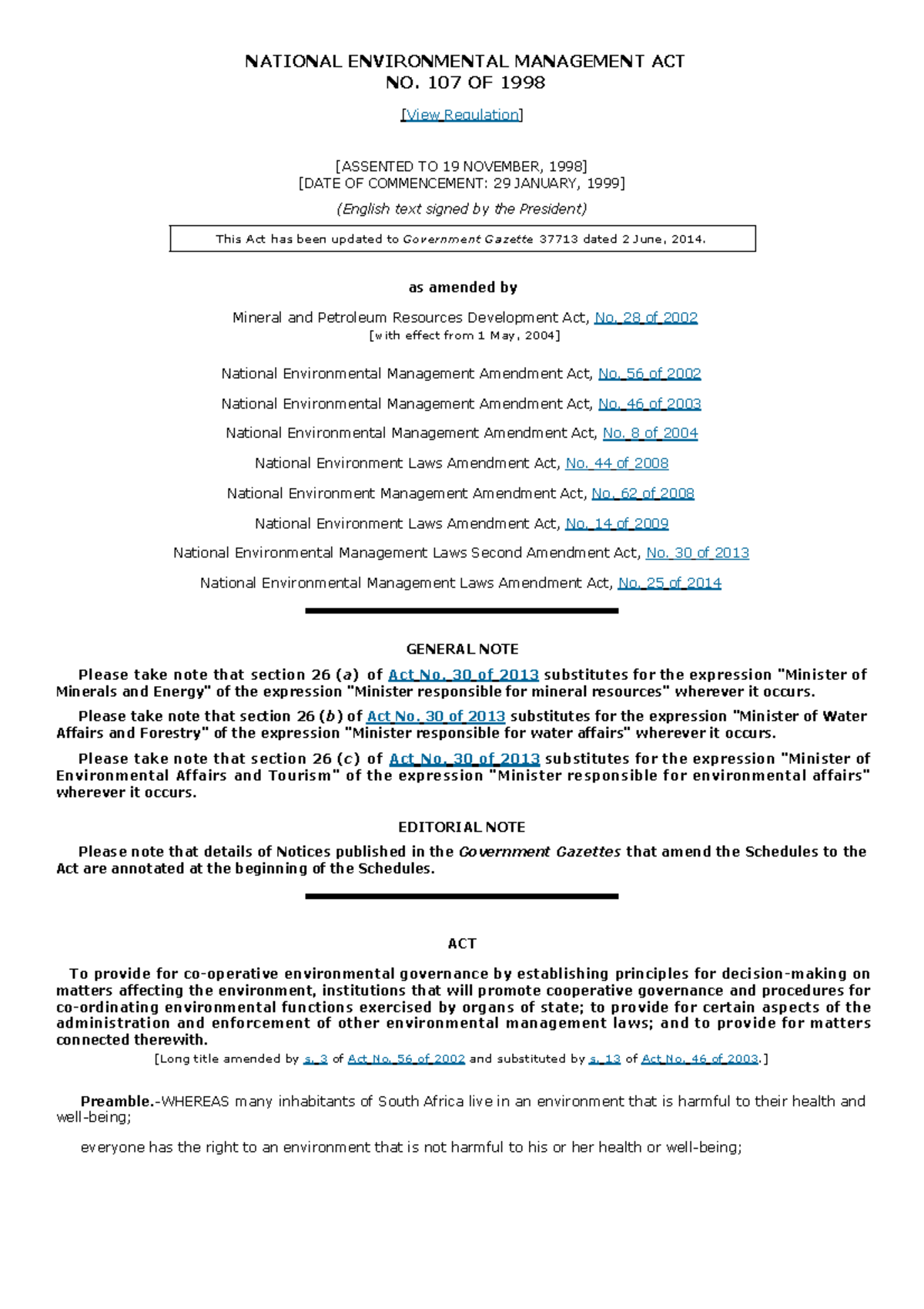 NEMA - Environmental laws are laws that protect the environment ...