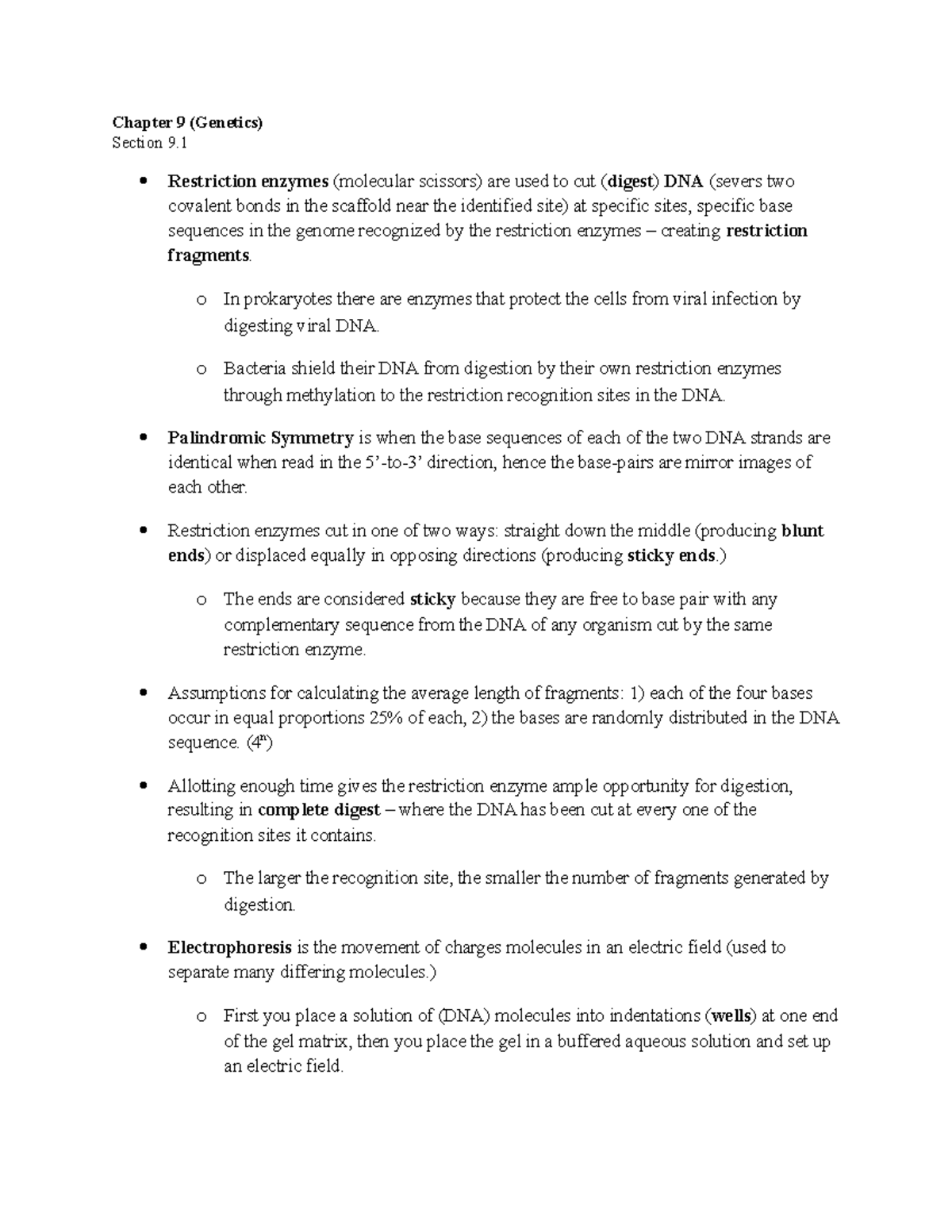 Chapter 9 - Genetics - course notes with text book notes as well ...