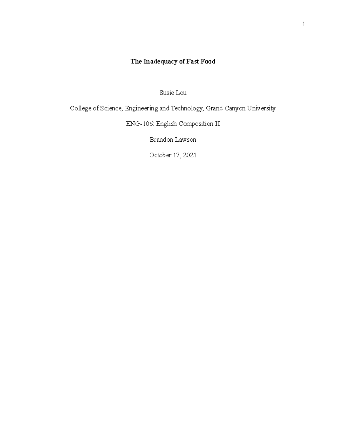 Is fast food real food definition argument - The Inadequacy of Fast ...