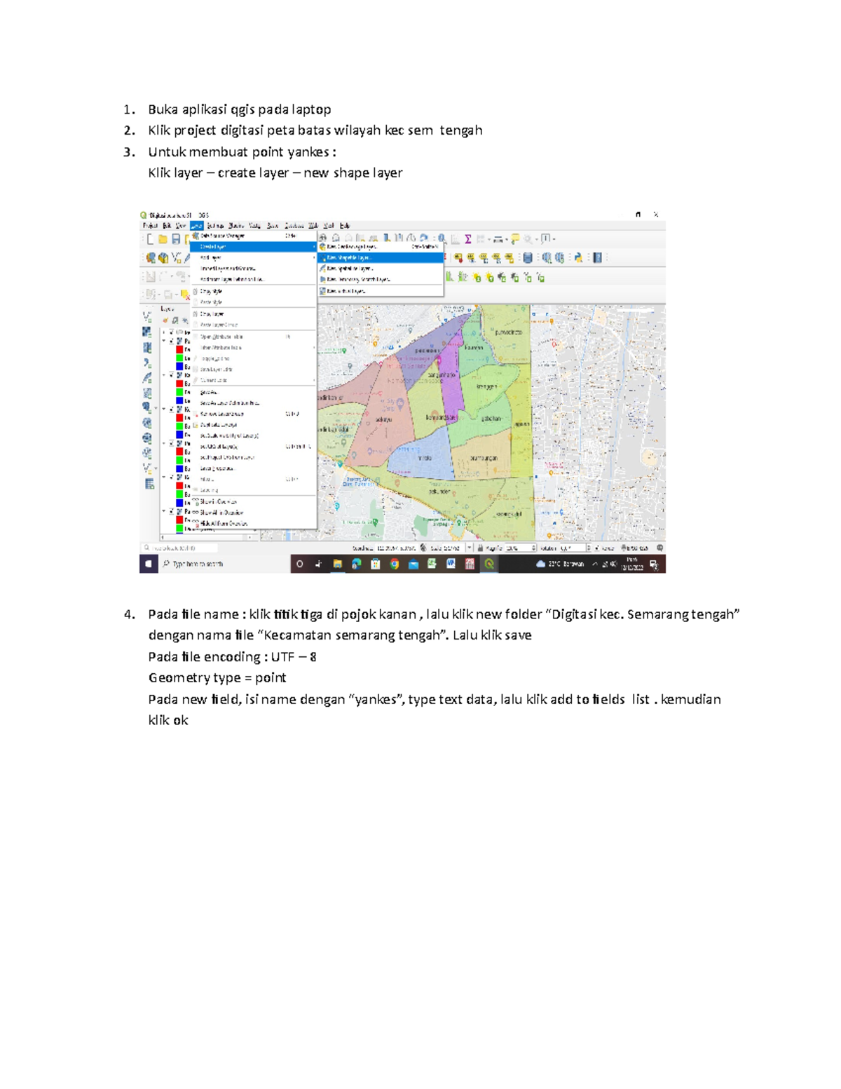 Points - Buka aplikasi qgis pada laptop Klik project digitasi peta ...