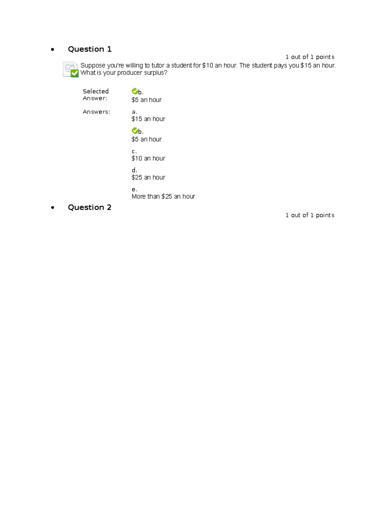 EFB 231 quiz 3 of 6 - test - Question 1 1 out of 1 points Suppose you ...