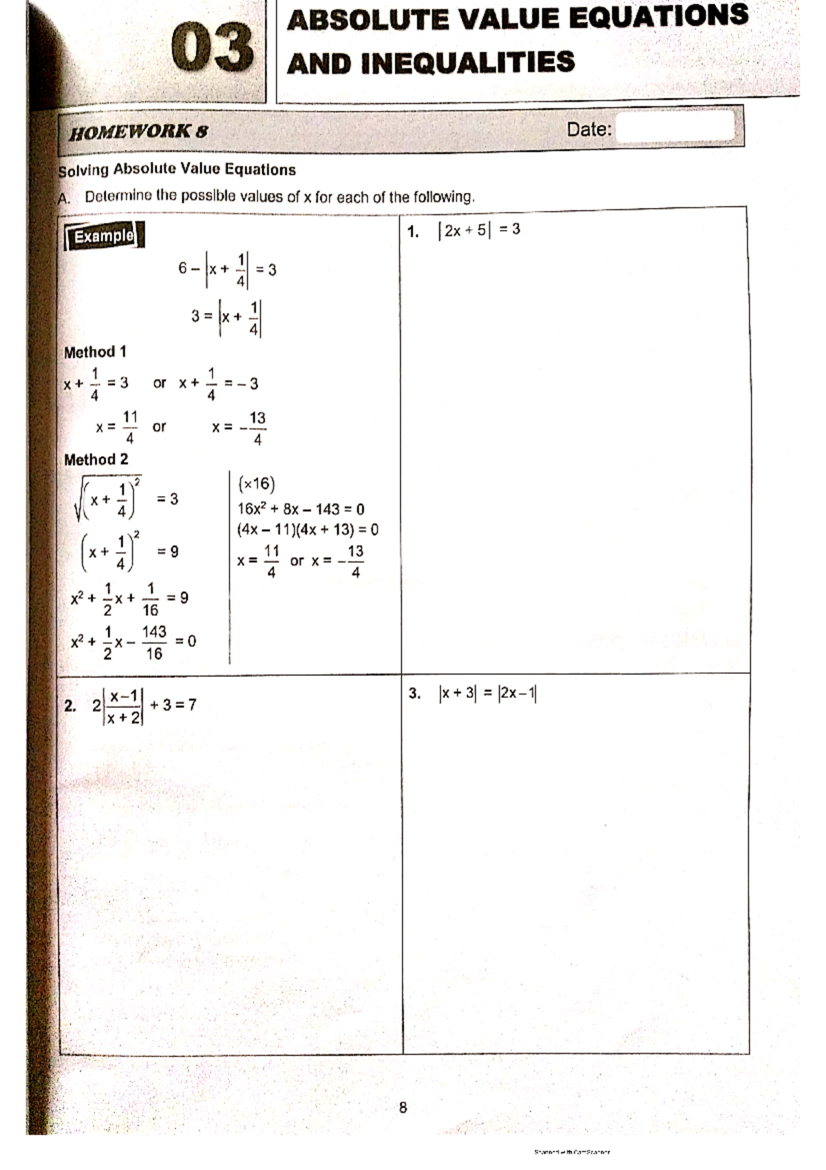 Absolute value equations - Pre Calculus - Studocu