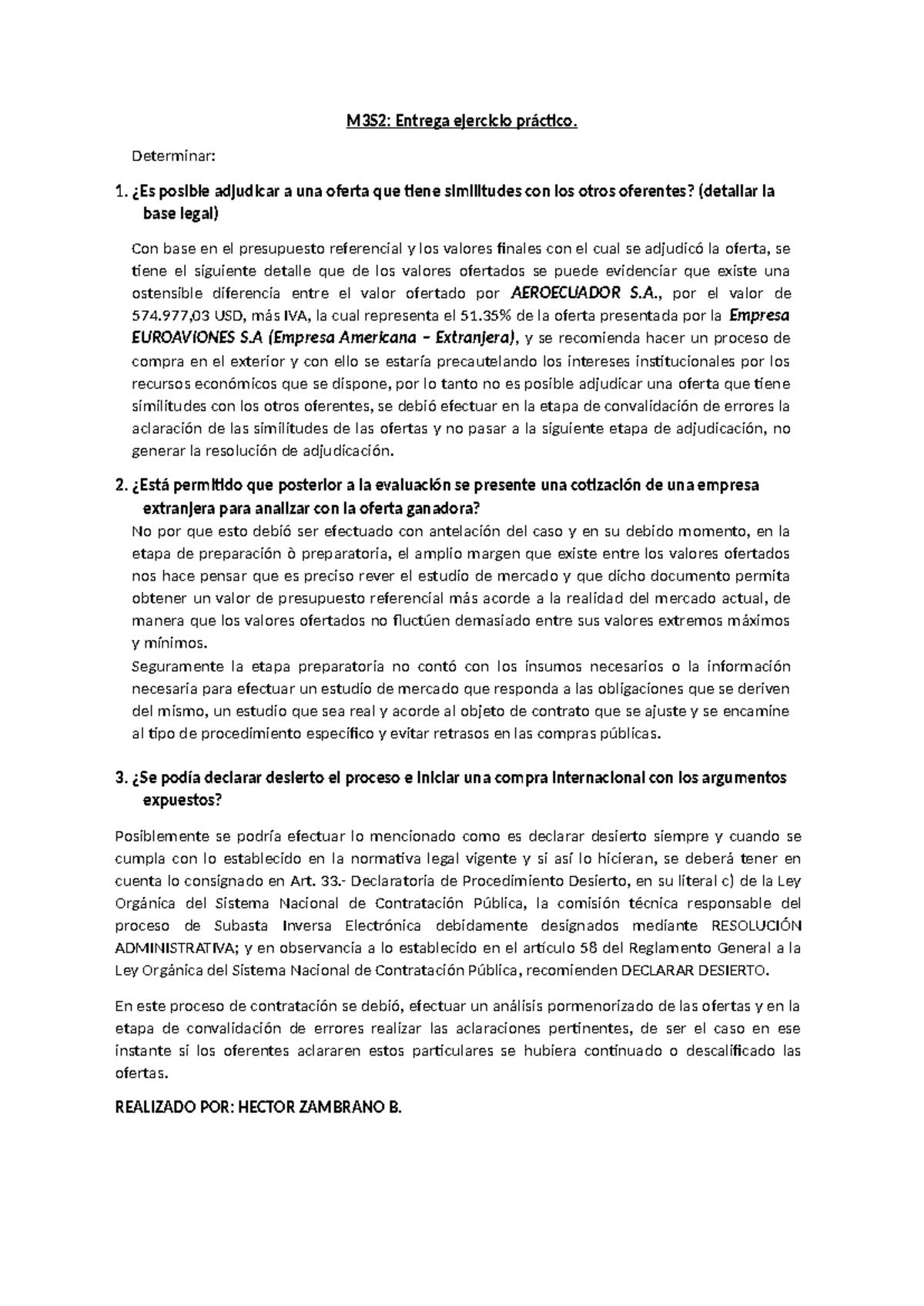 M3 S2 Ejercicio Practico - M3S2: Entrega ejercicio práctico. Determinar ...
