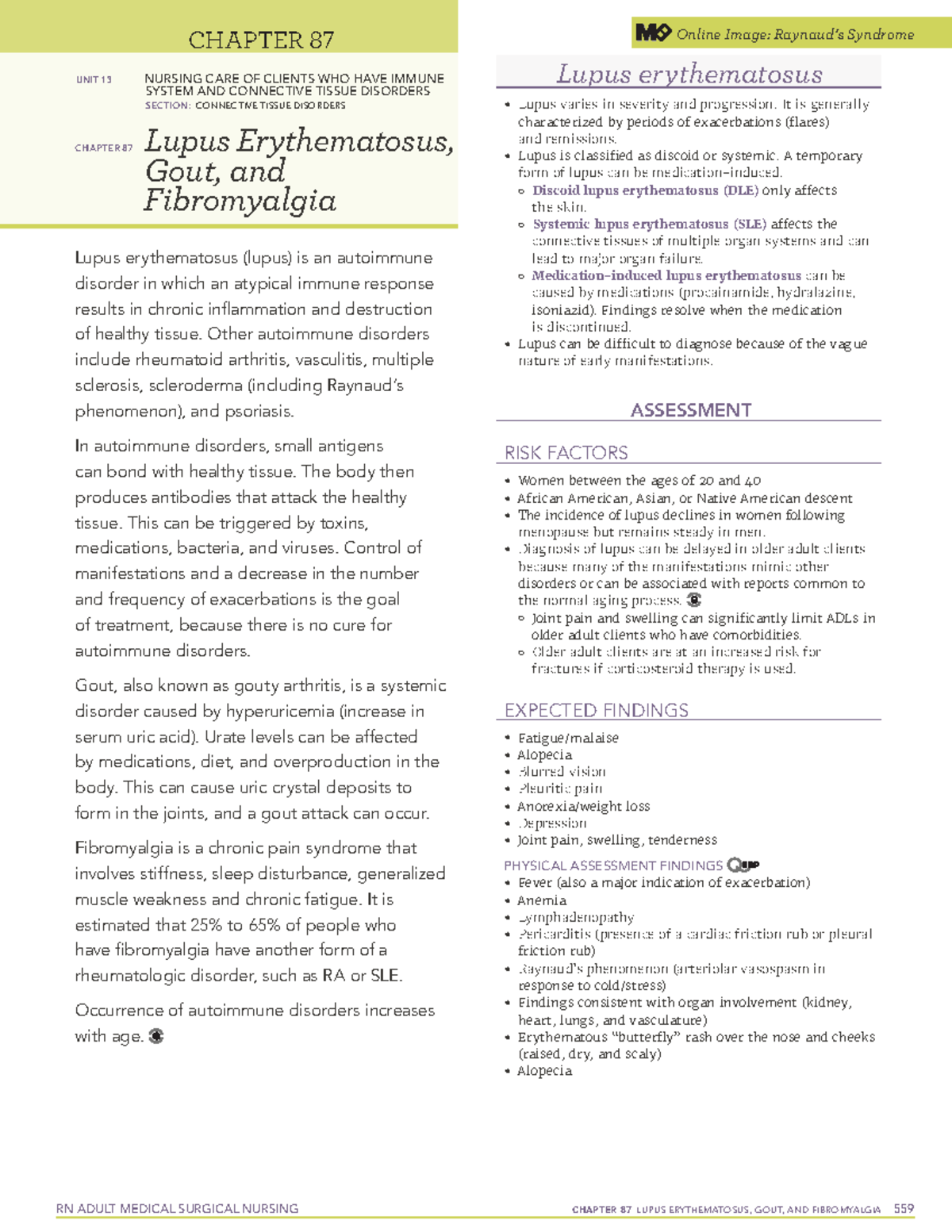 Comfort- Lupus - Concept map - RN ADULT MEDICAL SURGICAL NURSING ...