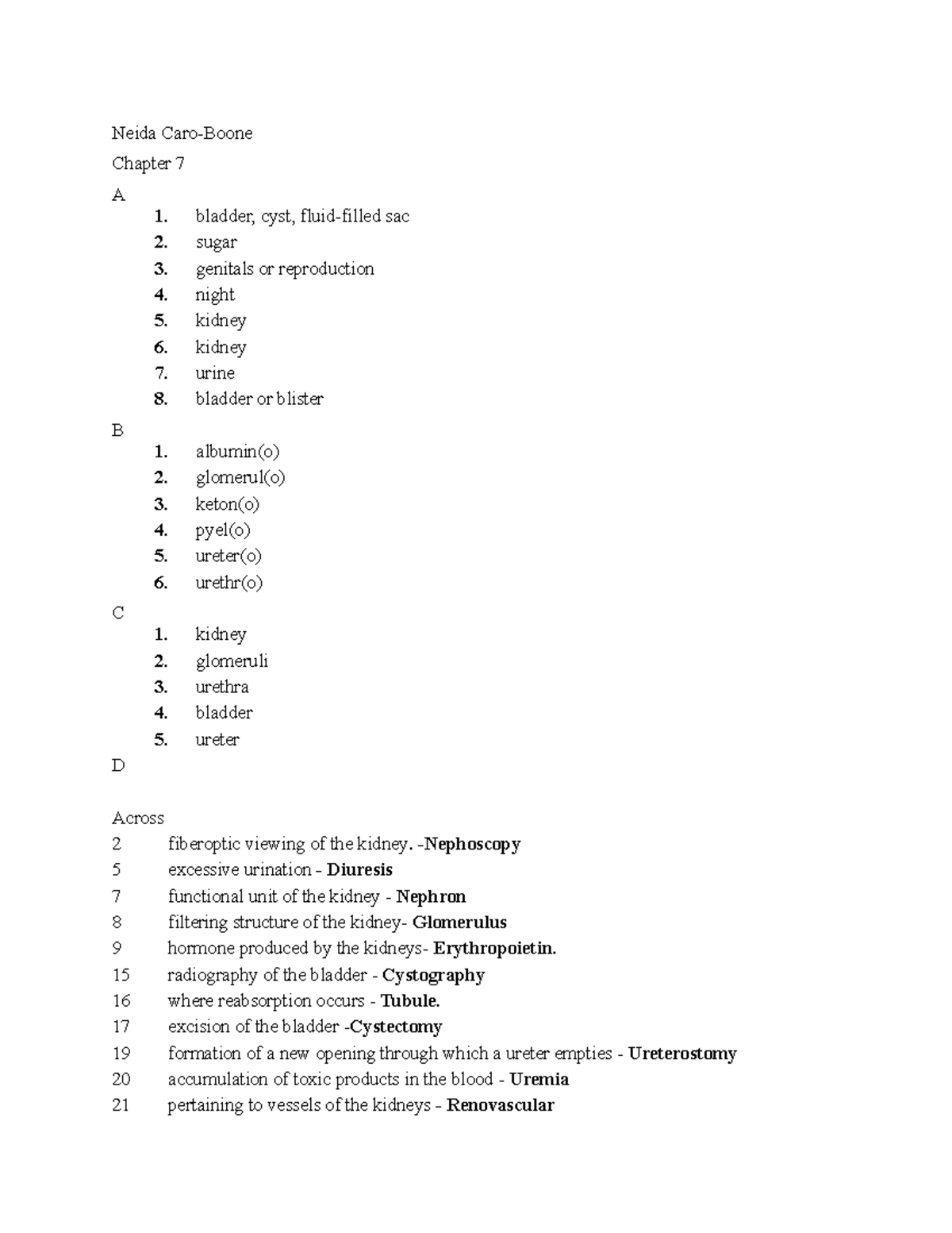 Chapter 7 Homwork - homework - HSC 1531 - Valencia College - Studocu